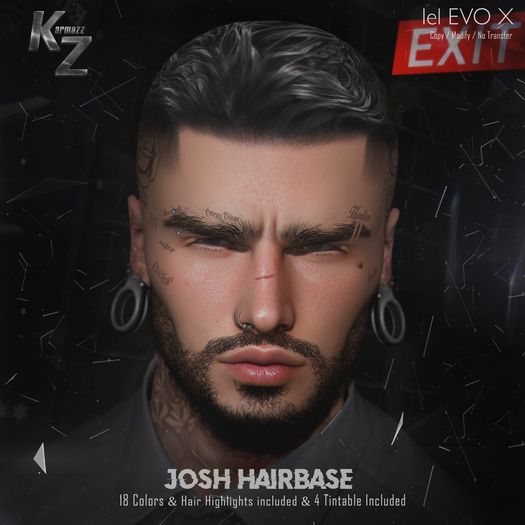 Second Life Marketplace - KARMAZZ Josh Hairbase - EVOX